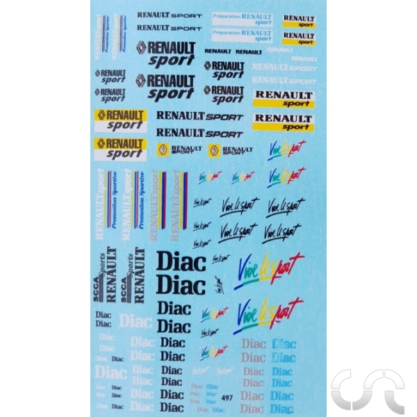 Planche décalque: Renault Sport Diac - Vive Le Sport - VIRAGES ...